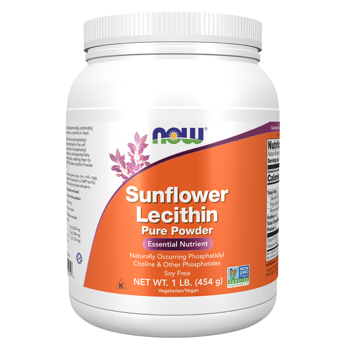 Sunflower Lecithin Pure Powder NON-GMO 454g